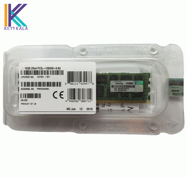 رم سرور HP 8GB (1x8GB) PC3-10600 Registered CAS 9 Dual Rank x 4 DRAM ...